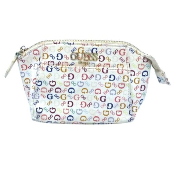 Guess | Bags | Womens Guess Cosmetic Make Up Bag Pouch Pop Logo Multi ...